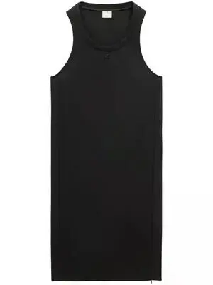 COURREGES Logo-appliqué Twill Midi Dress