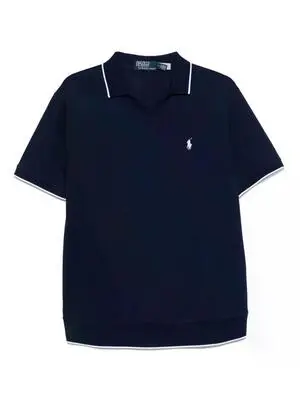 Polo Ralph Lauren Jacquard Logo-embroidered T-shirt - Blue
