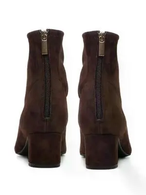 POCHE PARIS Suede Ankle Boots - Brown
