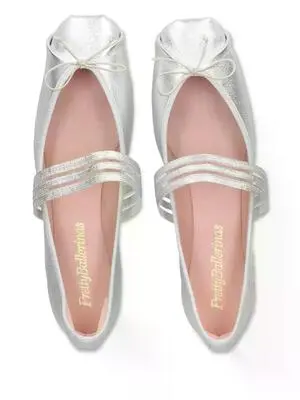 Pretty Ballerinas Tone Metallic Leather Ballerina Shoes