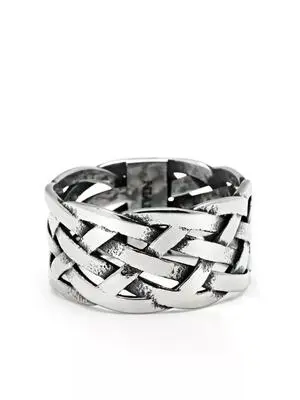 NIALAYA JEWELRY Woven Chain Ring - Silver