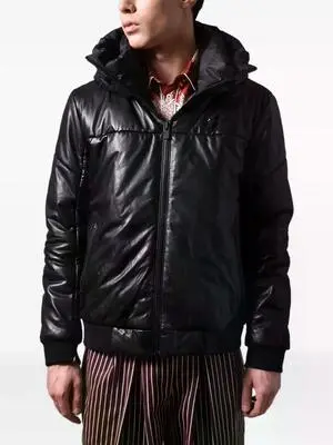 POCHE PARIS Hooded Puffer Jacket - Black