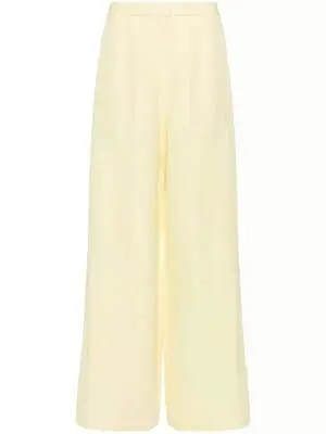 Fabiana Filippi Slub-texture Straight Leg Trousers - Yellow