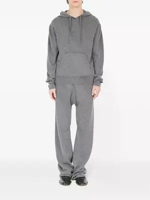 MAISON MARGIELA Pouch-pocket Knitted Drawstring Hoodie - Grey