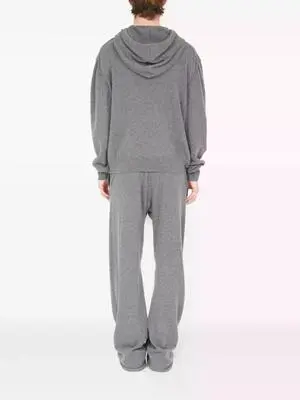 MAISON MARGIELA Pouch-pocket Knitted Drawstring Hoodie - Grey