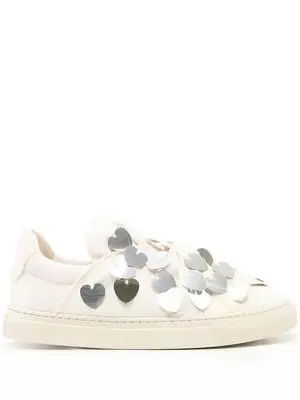 Ports 1961 Heart Embellished Low-top Sneakers - Neutrals