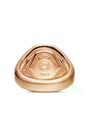 David Yurman 18k Rose Gold Streamline® Signet Ring With Brown Diamonds
