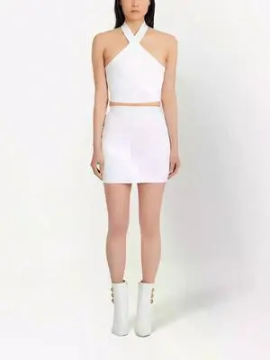Balmain High-waisted Panelled Mini Skirt