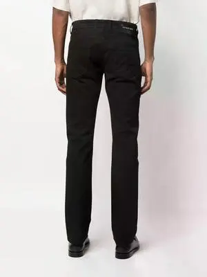 BILLIONAIRE Logo Embroidered Straight-leg Jeans