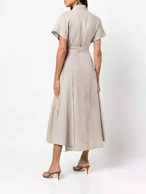 Voz Butterfly Linen Wrap Dress
