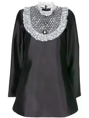 MACGRAW Tempo Long-sleeve Mini Dress - Black