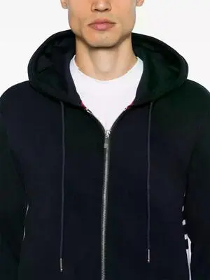 Thom Browne Panelled Zip-up Cotton Hoodie