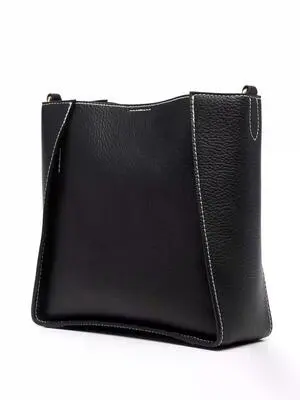 Stella McCartney Logo Perforated Cross Body Bag - Black