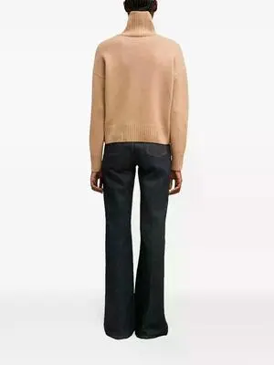 AMI Paris Embossed De Coeur Roll-neck Jumper - Neutrals