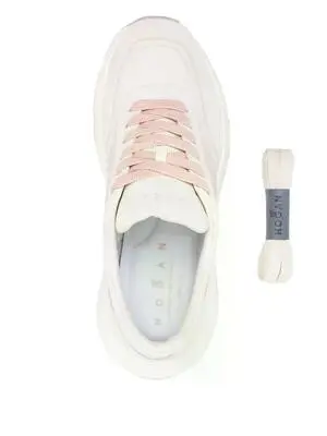 Hogan Almond Beige Lace-up Sneakers - Neutrals