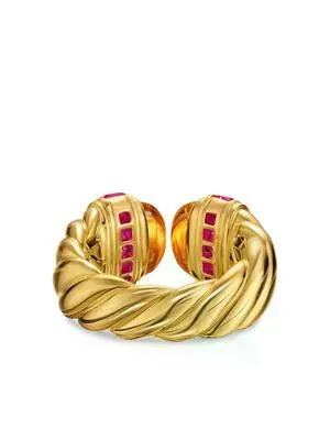David Yurman 18kt Yellow Citrine And Tourmaline Cocktail Ring