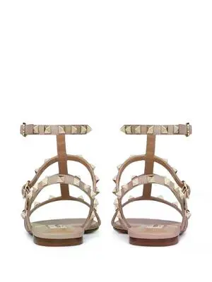 Valentino Garavani Rockstud Ankle-strap Flat Sandals