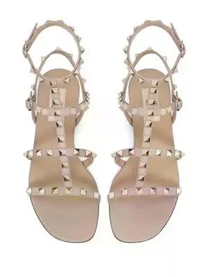 Valentino Garavani Rockstud Ankle-strap Flat Sandals
