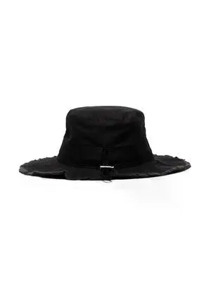 Jacquemus Jacquemus Artichaut Frayed Bucket Hat Black