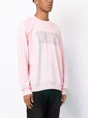 STAIN SHADE Hiroshi Fujiwara Slogan Print Sweatshirt - Pink