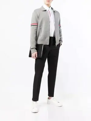 Thom Browne Rwb Stripe Detailed Cardigan