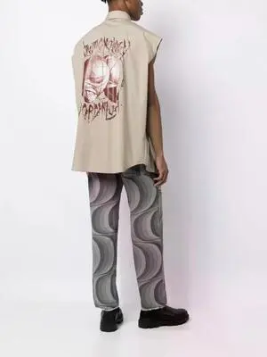 JORDANLUCA Skulls Cotton Shirt