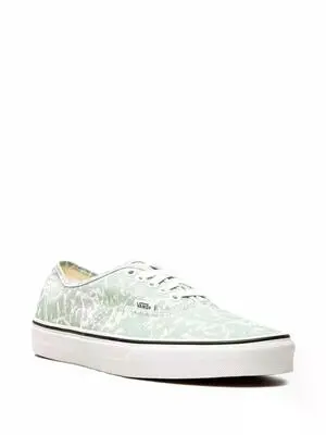 VANS Authentic Washes Sneakers With Abstract Print - Green