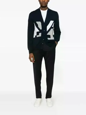 Kiton Logo Patch Cotton Tapered Trousers
