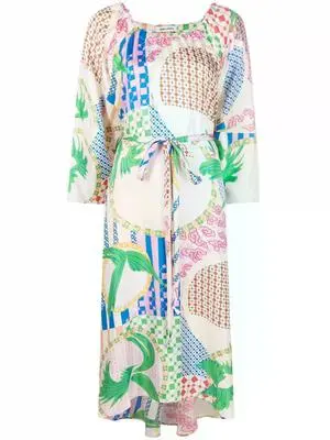 Henrik Vibskov Geometric Print Midi Dress - Neutrals