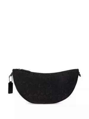 COACH Hall Messenger Bag With Monogram Pattern - Black