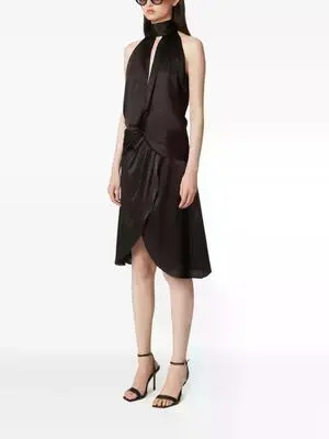 Nina Ricci Halterneck Ruched Dress