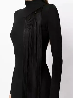 Stella McCartney Asymmetric Fringed Knitted Dress