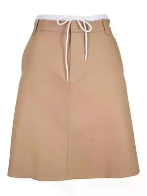 Vince Stretch-cotton A-line Skirt - Neutrals