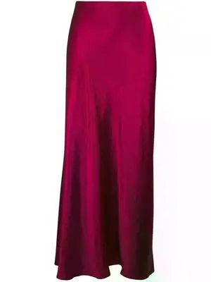 Vince Satin Midi Skirt - Red