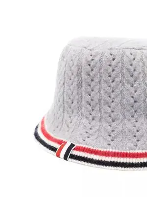 Thom Browne Cable-pointelle Bucket Hat