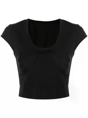 ONEFIFTEEN X Beyond The Radar Scoop Neck Cropped Top - Black