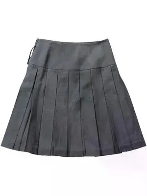 SHUSHU/TONG Wool-blend Pleated Skirt - Grey
