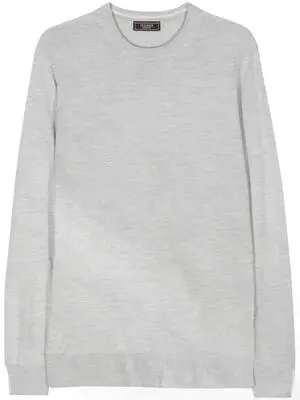 Peserico Fine-ribbed Mélange Jumper - Grey