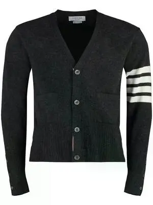 Thom Browne 4-bar Cashmere Cardigan - Grey