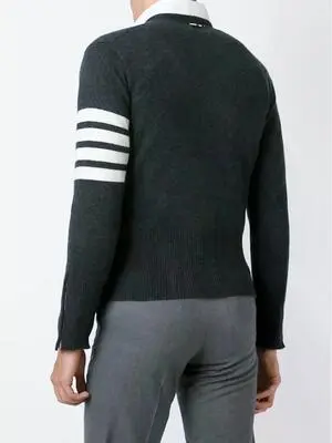 Thom Browne 4-bar Cashmere Cardigan - Grey