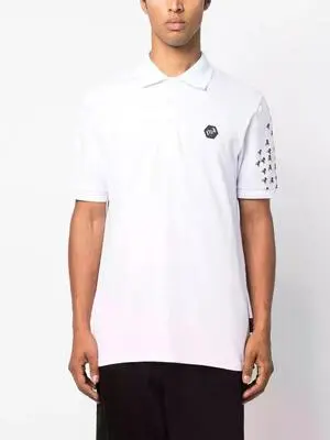 Philipp Plein Skull And Bones Cotton Polo Shirt