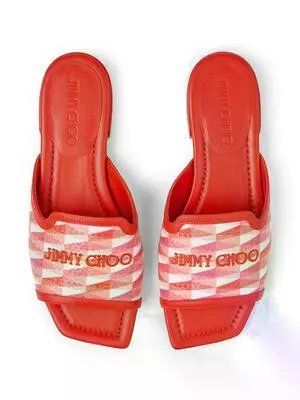 JIMMY CHOO Nako Slides - Red