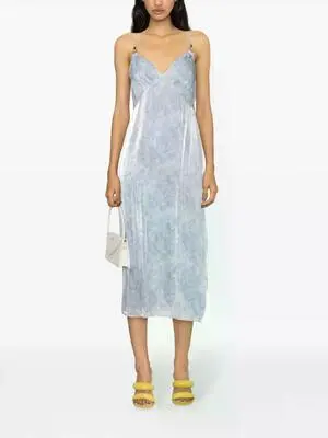 Michael Kors Floral Print Slip Midi Dress