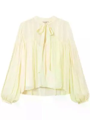 TWINSET Jacquard Blouse With Pussy-bow Collar - Neutrals