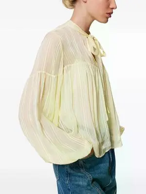 TWINSET Jacquard Blouse With Pussy-bow Collar