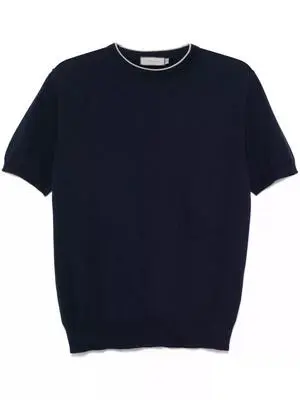 Canali Fine Knit T-shirt - Blue