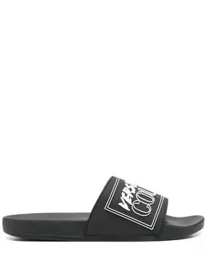 Versace Logo Embossed Slides