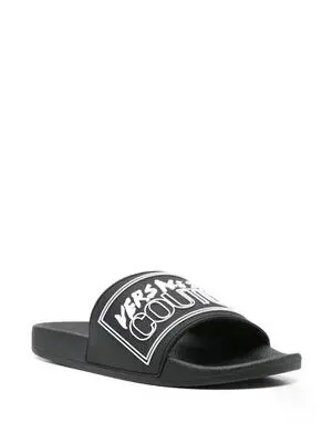 Versace Logo Embossed Slides