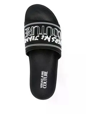Versace Logo Embossed Slides