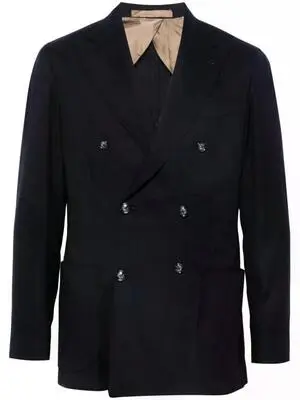BARBA NAPOLI Double-breasted Jacket - Blue